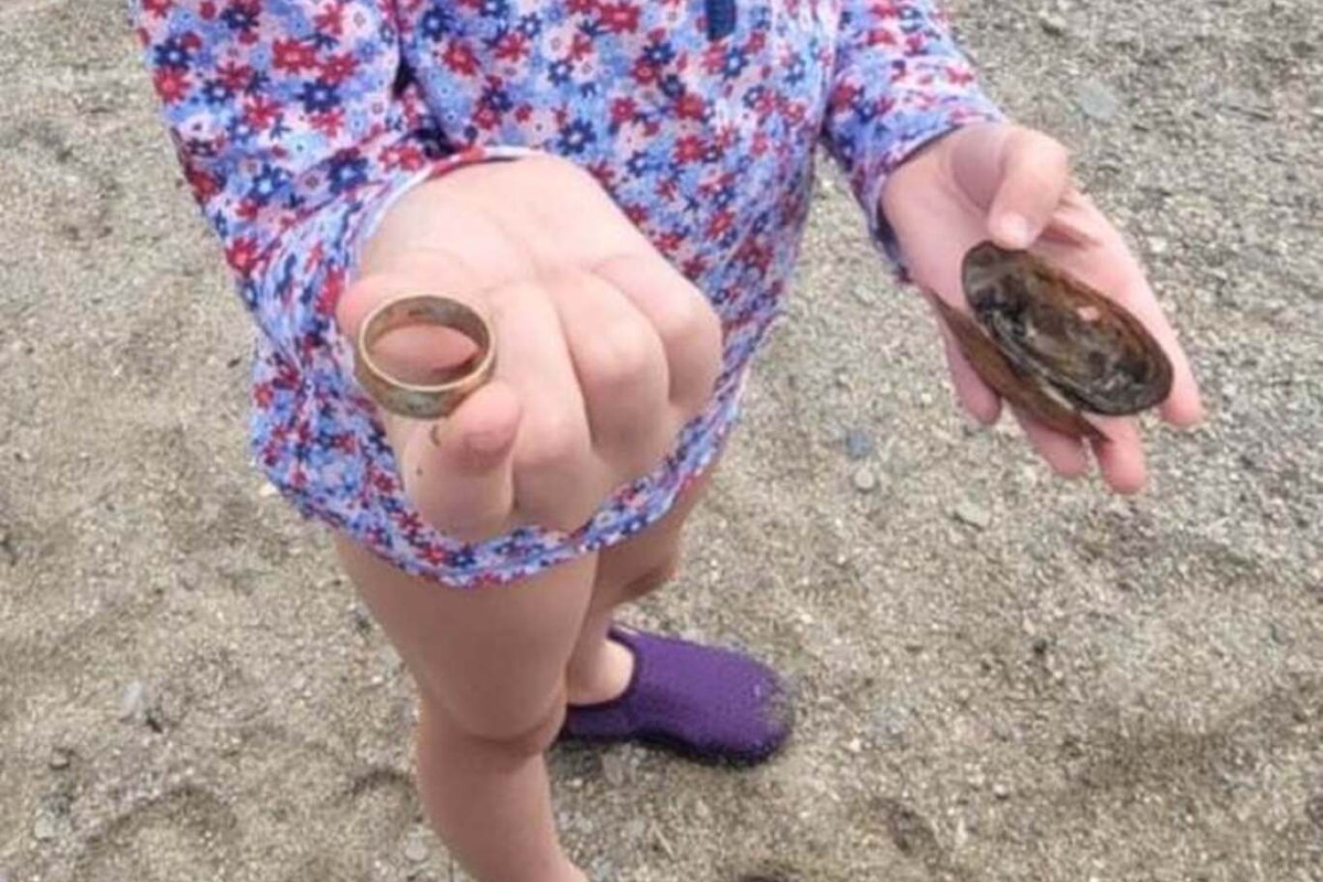 A wedding ring was found on a Maine beach in an unexpected place