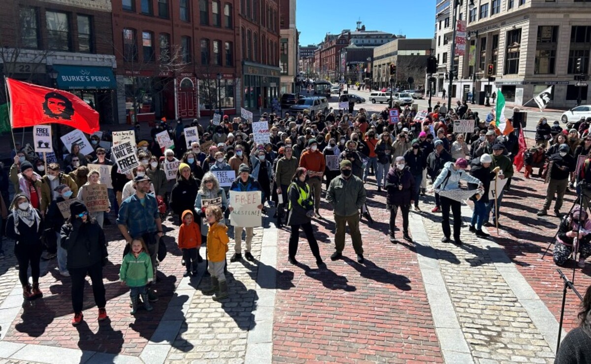 Hundreds rallied in Portland for permanent ceasefire in Gaza to ...