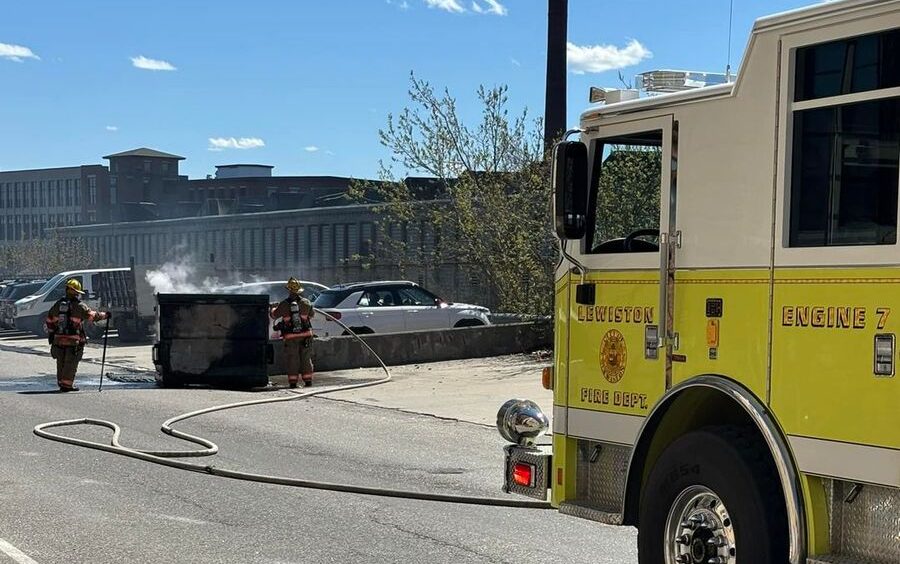Maine firefighters put out literal dumpster fire
